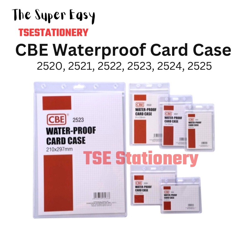 CBE 2520 2521 2522 2523 2524 2525 Waterproof Card Case Plastic ID Card ...