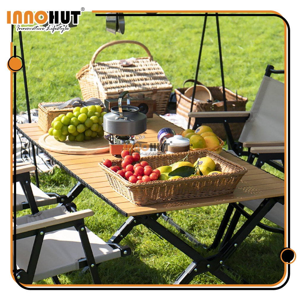 Innohut Foldable Camp Table Picnic Dining Table Outdoor Furniture Meja ...