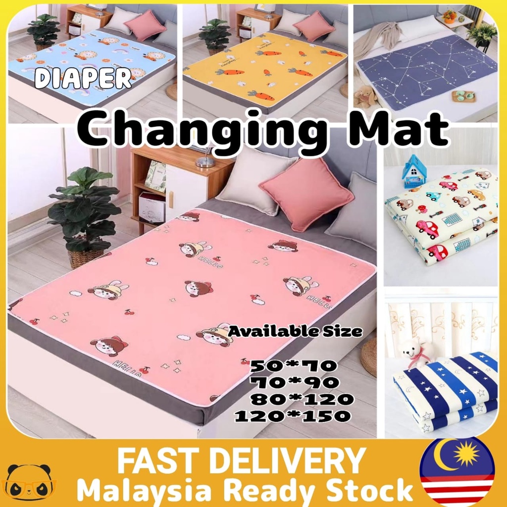 Pelapik Kalis Air Pad Telap Tukar Lampin Washable Baby Diaper Changing ...