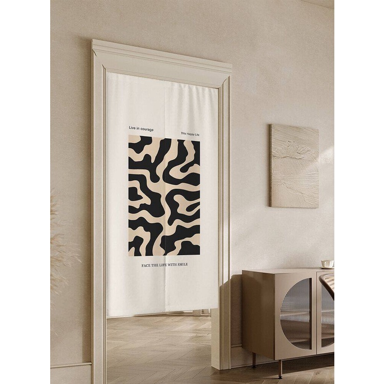 Toilet Door Curtain Half Curtains Kitchen Smoke-Proof Partition Lucky ...