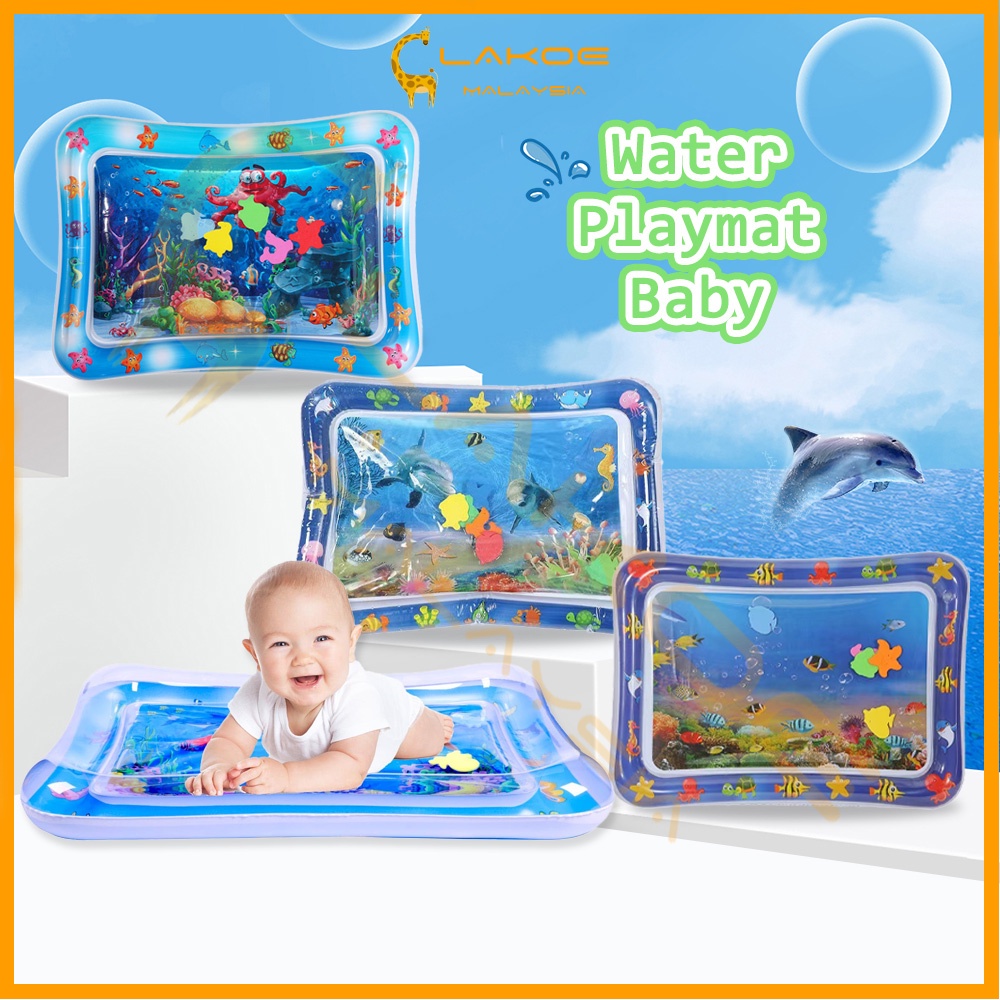 lakoe Baby Water Play Mat Newborn Inflatable Playmat Crawl Mat Cartoon ...