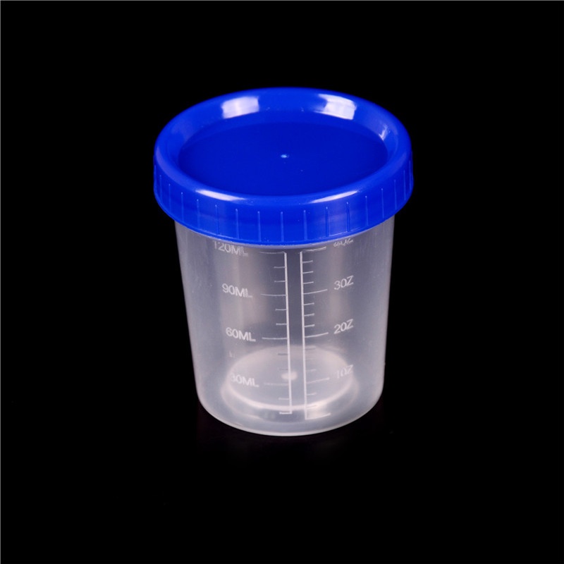thewoodfamer 120ml Plastic Specimen Sample Jar Craft Container Urine ...