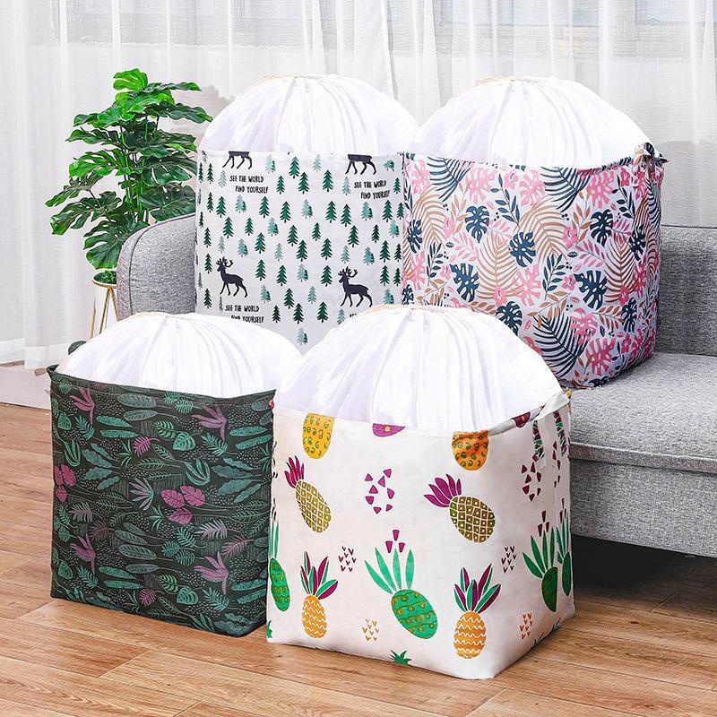 100L Folding Laundry Basket Round Storage Bin Bag Large Hamper ...