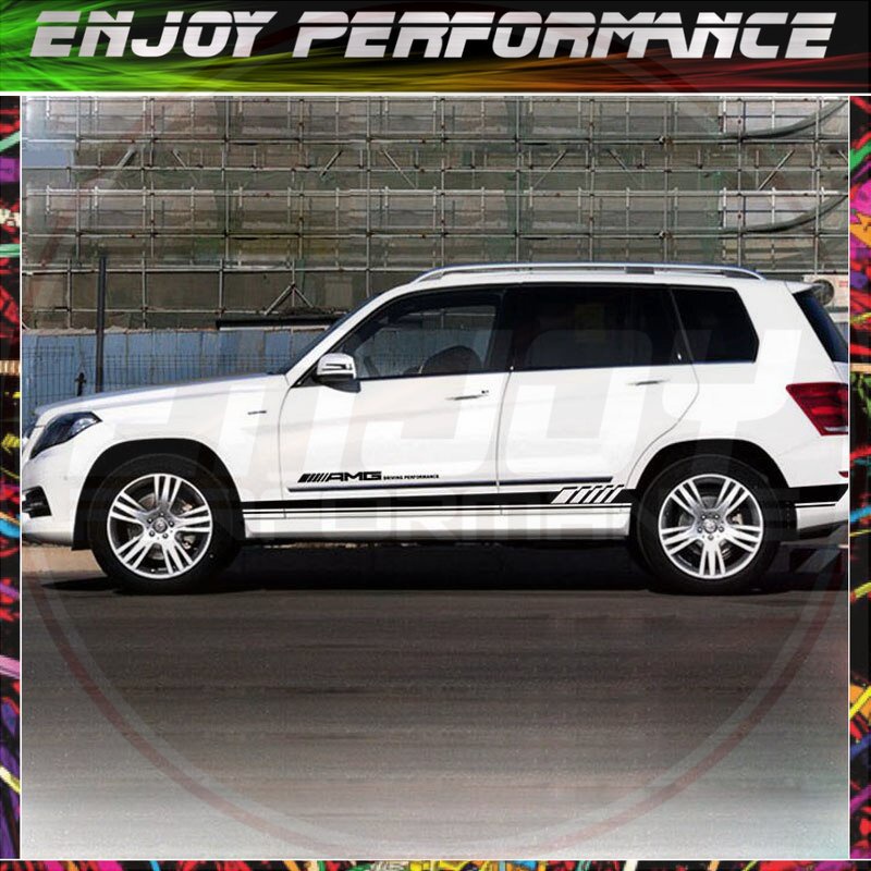 2 pcs Side Stripe Amg Sticker for Mercedes Benz W205 C180 C200 C63 AMG ...