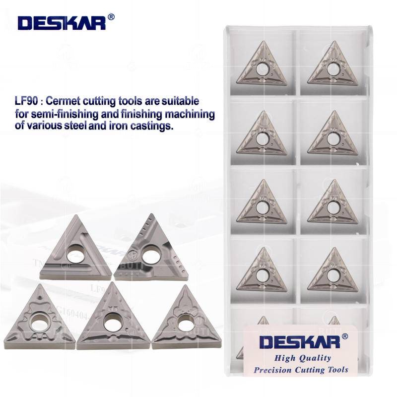 10PCS DESKAR TNMG160404 TNMG160408 R L VF HQ MT TS LF90 Cermet Carbide Insertions External ...