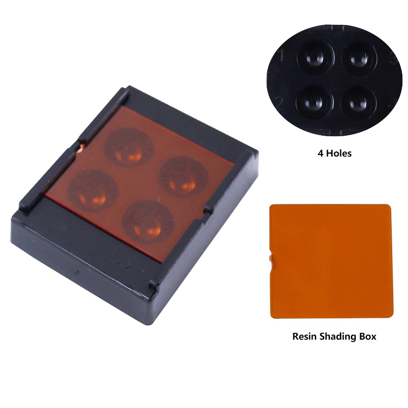 4 Holes Dental Veneer Storage Box Teeth Patch Shading Light Storage ...