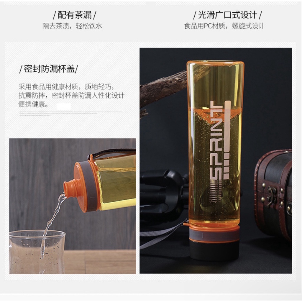 660ml 800ml 1000ml Large Capacity Water Bottle Student Space Bottle Sport Portable Bottle Water ...
