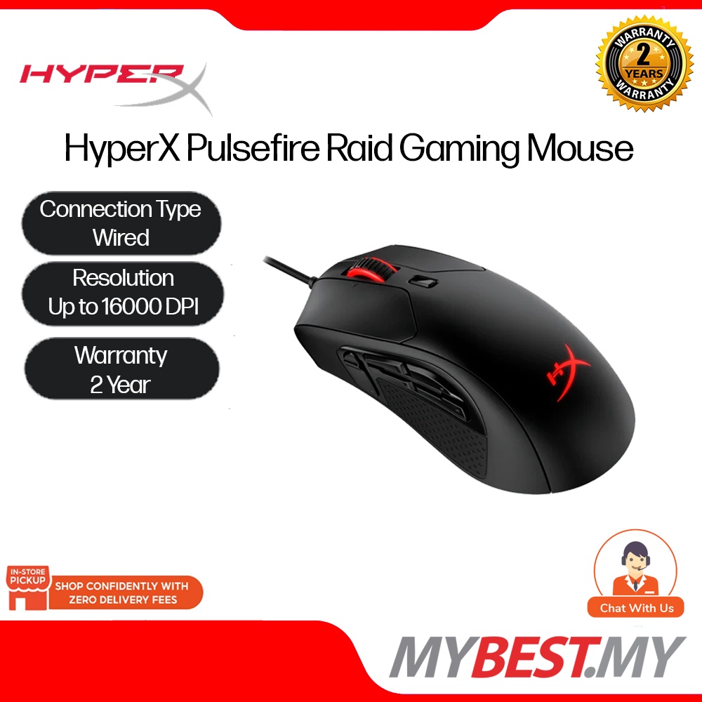 HyperX Pulsefire Raid - Gaming Mouse (Black) | Shopee Malaysia
