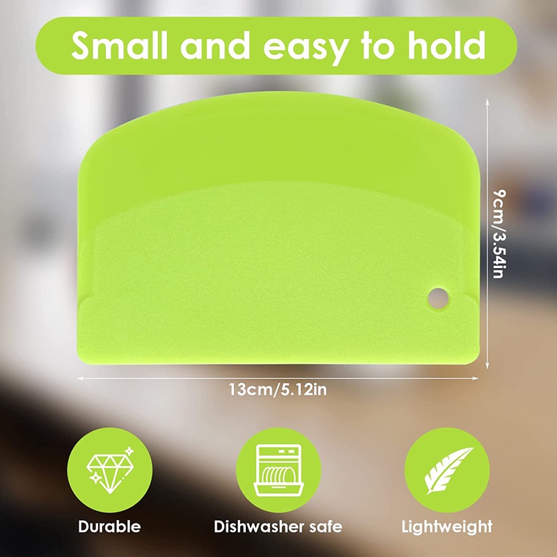 Plastic Scraper Cake Cream Scraper Flour Dough Cutter Bread Powder ...