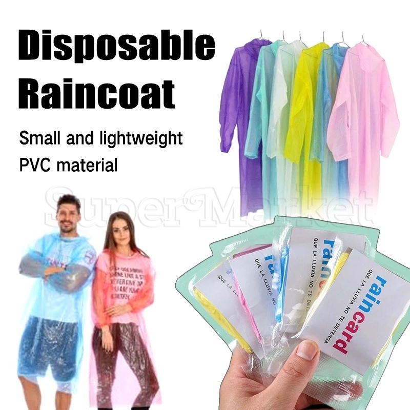 Random Color Foldable Adult Children's Raincoat Disposable Compression ...