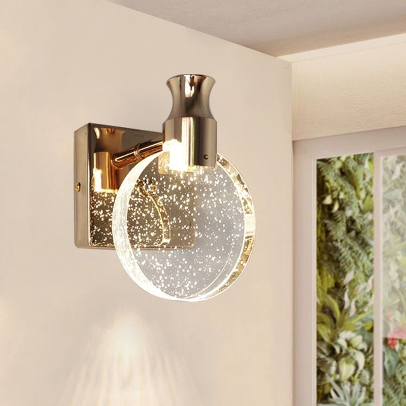 Simple Wall Lamp Light Luxury Bedroom Bedside Crystal Lamp Living Room ...