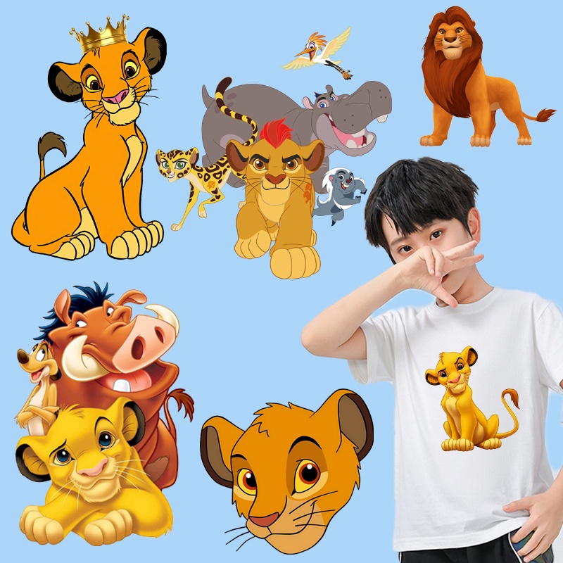 The Lion King Iron on Patch Cartoon Simba T-shirt DIY Decoration ...