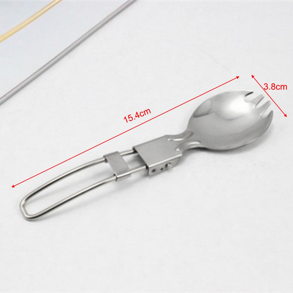 Folding Portable Camping Spoon Fork Outdoor Hiking Picnic Cutlery ...