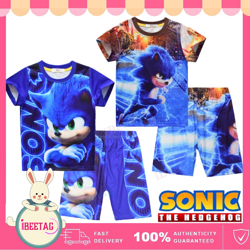 Cartoon Sonic The Hedgehog Halloween Cosplay Costume for Kids Boy T ...