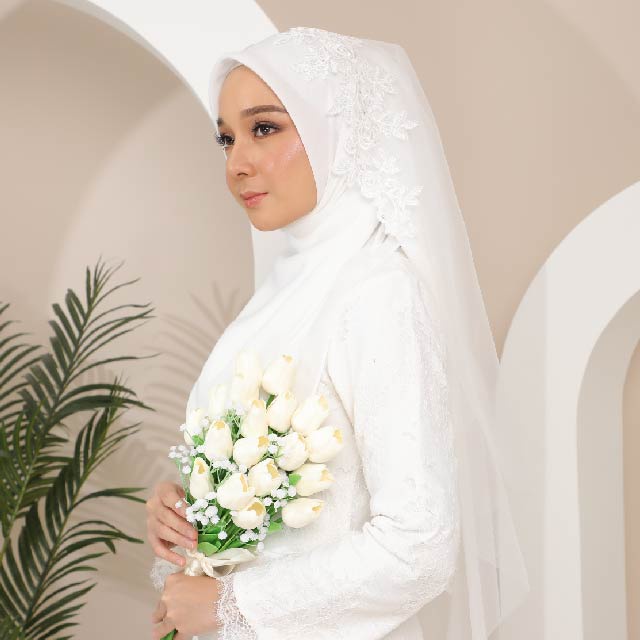 [ROSSA'S VEIL] Nikah, Bride Veil, Veil Minimalist, Veil Off white ...