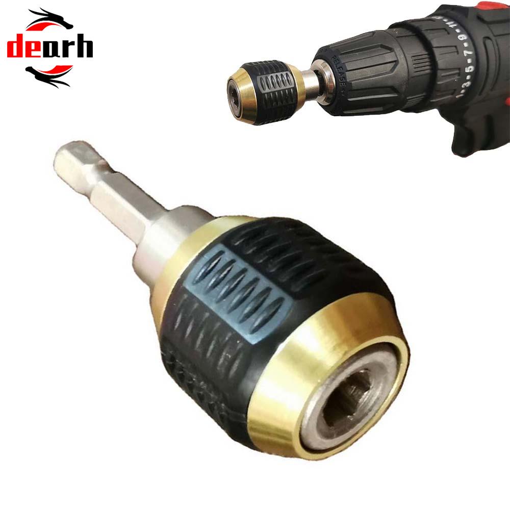 Adapter Hex Shank Stainless Steel Drill 1/4 Inch Chuck Converter Dia ...