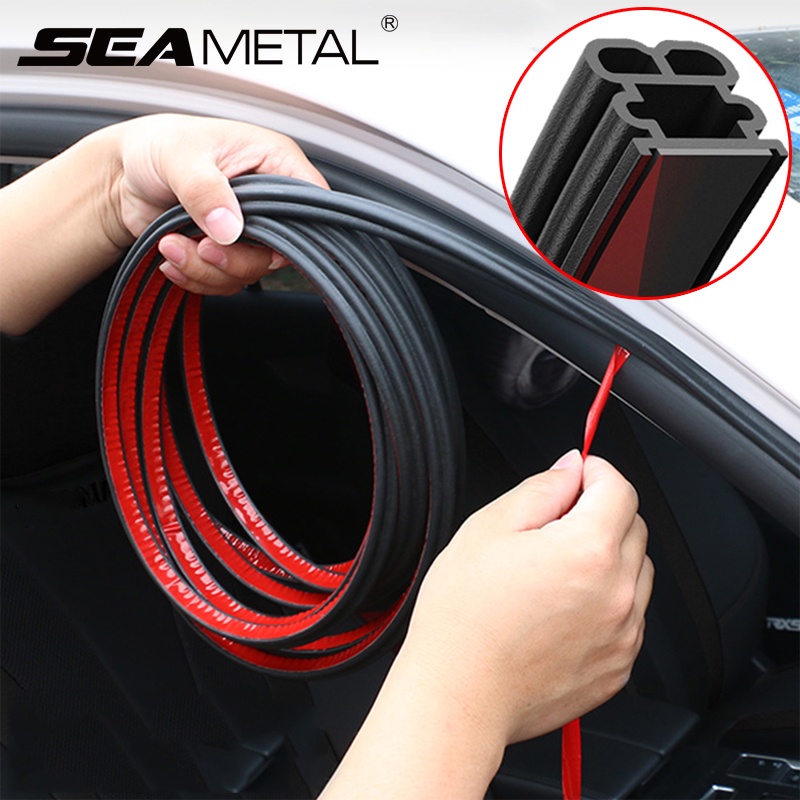 SEAMETAL Car Door Seal Strip Rubber Sealing Strips New Upgrade Auto Hood Trunk Door Edge ...