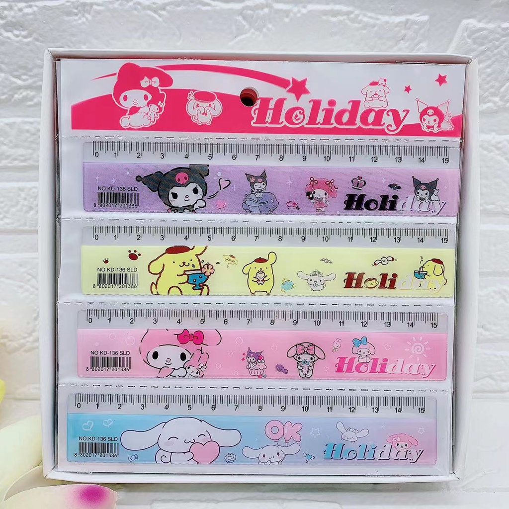 Sanrio ruler Children Student Stationery Cartoon Kuromi Big-Eared Dog ...