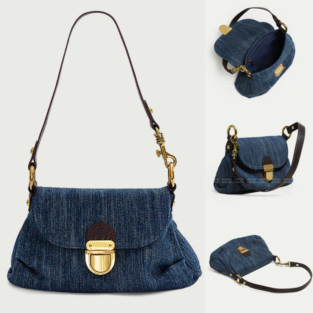 Shoulder Bag Underarm Bag Hobos Small Tote Bag Denim Bag Fashion Korean ...