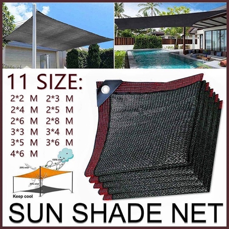 🌞COD🌞Shade Sail Garden Sun Shade Net Car Cover Sun Shade Net Outdoor ...