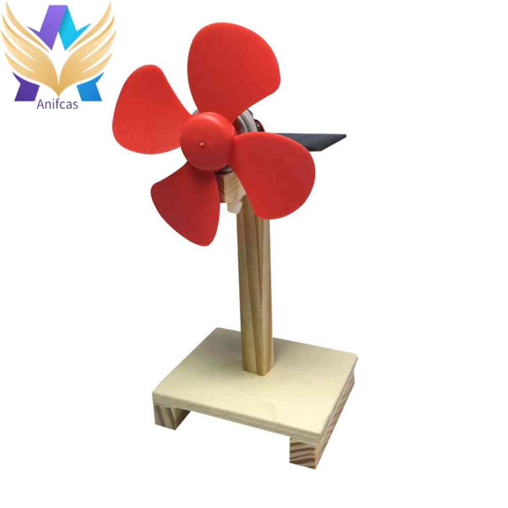 Unique DIY Wood Rotating Solar Fan Experiments Assembling Educational ...