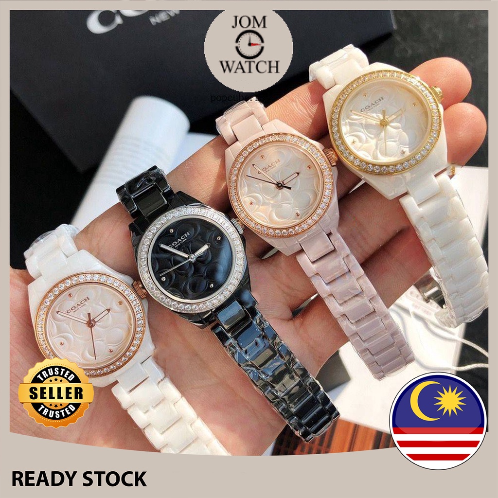 COACH Modern Sport Silver White Black Rosegold Ceramic Women's Watch ...