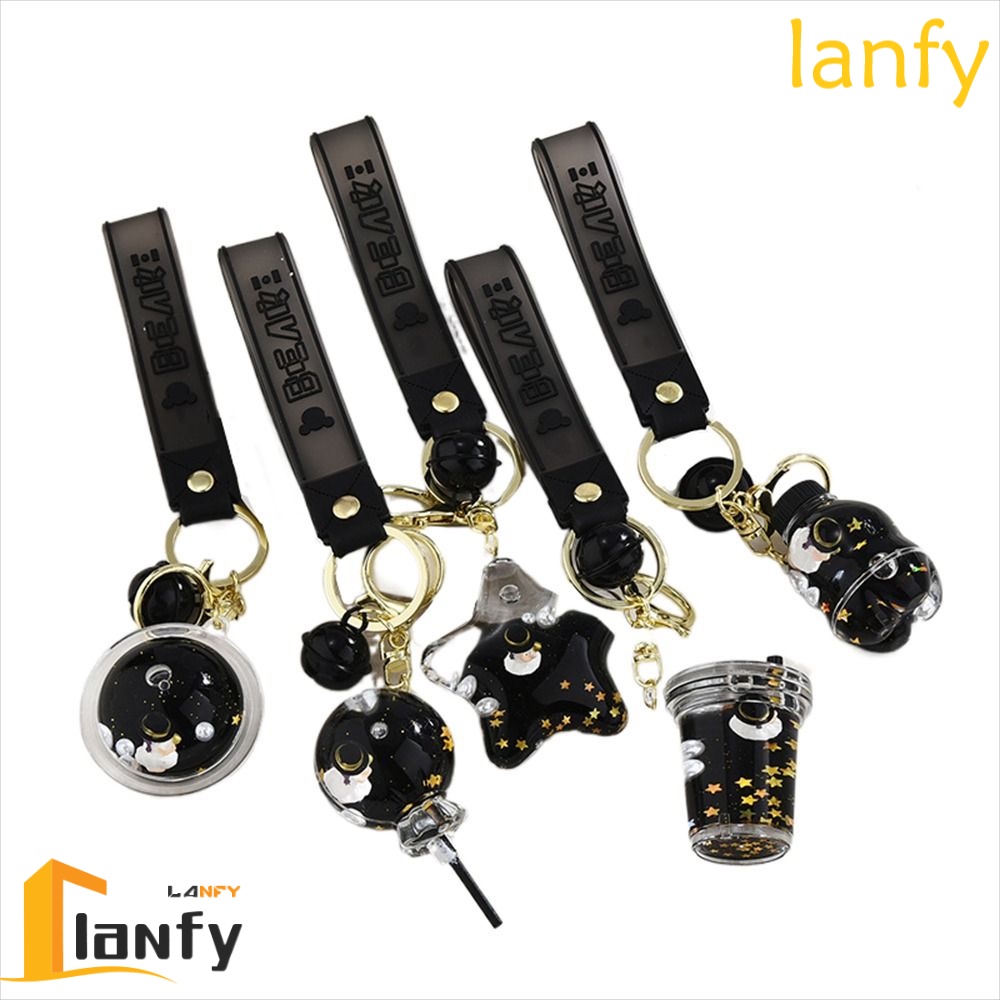 LANFY Floating Liquid Keychain Oily Cute For Woman Bag Pendant Key ...