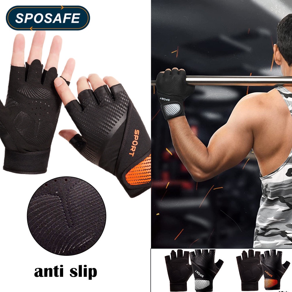 SPOSAFE 1Pair gym gloves for men woman workout gloves weightlifting ...