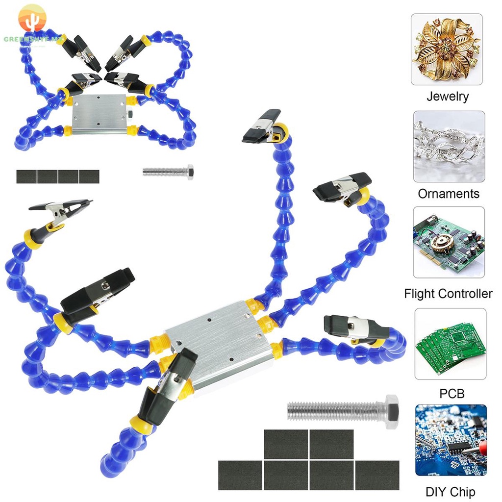 Third Hand Soldering Tool Helping Hand Soldering Stand Flexible Arm ...