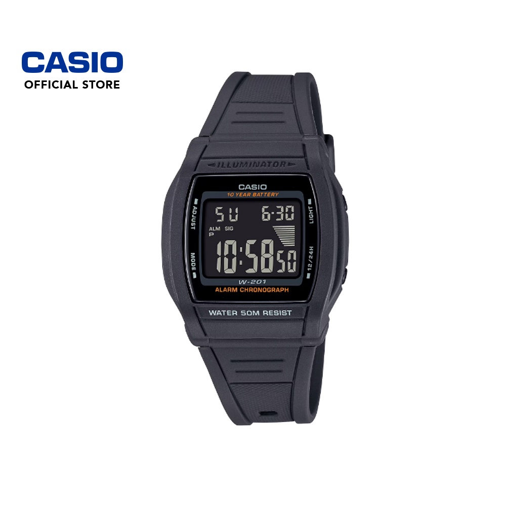 Casio General W-201-1BV Black Resin Band Men Watch | Shopee Malaysia