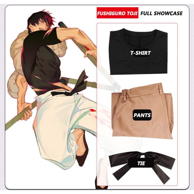 Anime Jujutsu Kaisen Fushiguro Toji Cosplay Costume Aldult Unisex Pants ...