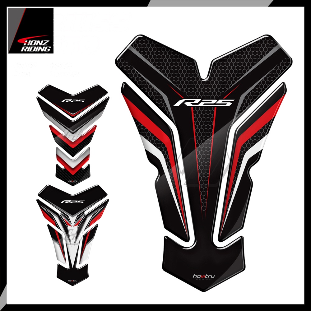 For Yamaha YZF-R25 R25 Motorcycle Fuel Tank Protector Pad 3D Resin ...