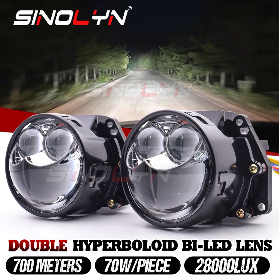 3" 140W Double Hyperboloid Bi LED Projector Headlamp Lens Hella 3R G5 ...