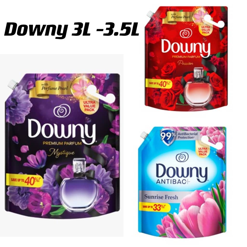 DOWNY Fabric Softener Perfume Antibacterial Refill Pack Sunrise Fresh 3 ...