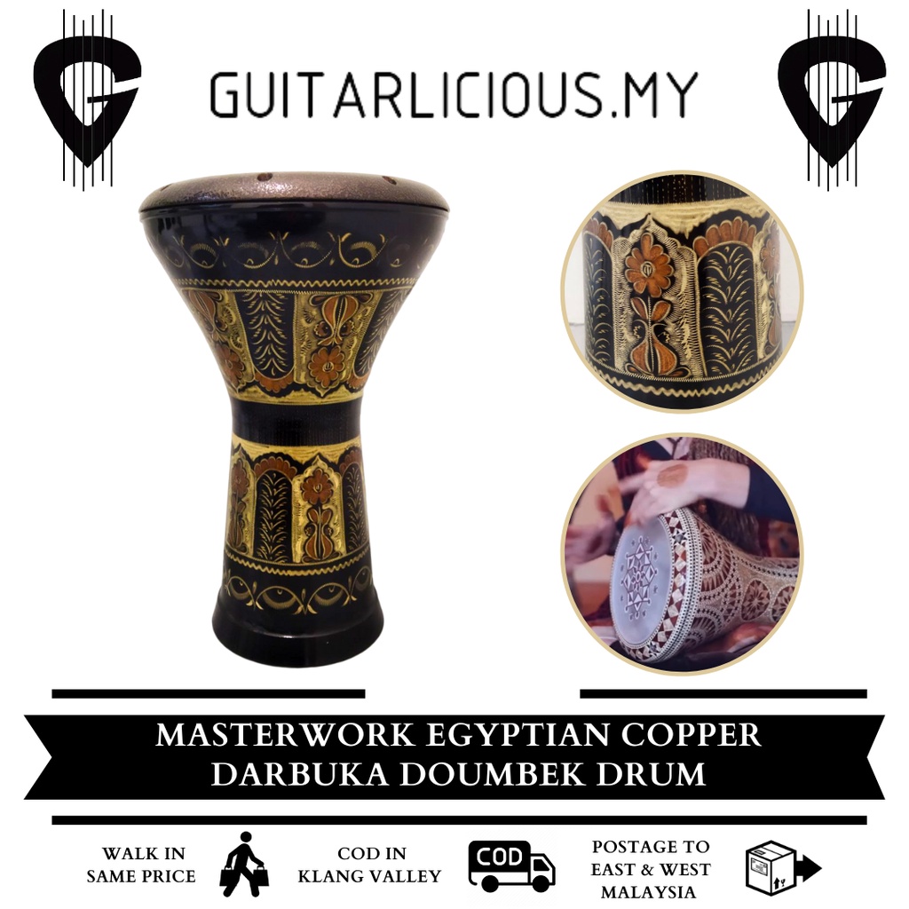 Masterwork Egyptian Copper Darbuka Doumbek Drum ( EA-EI107 ) | Shopee ...
