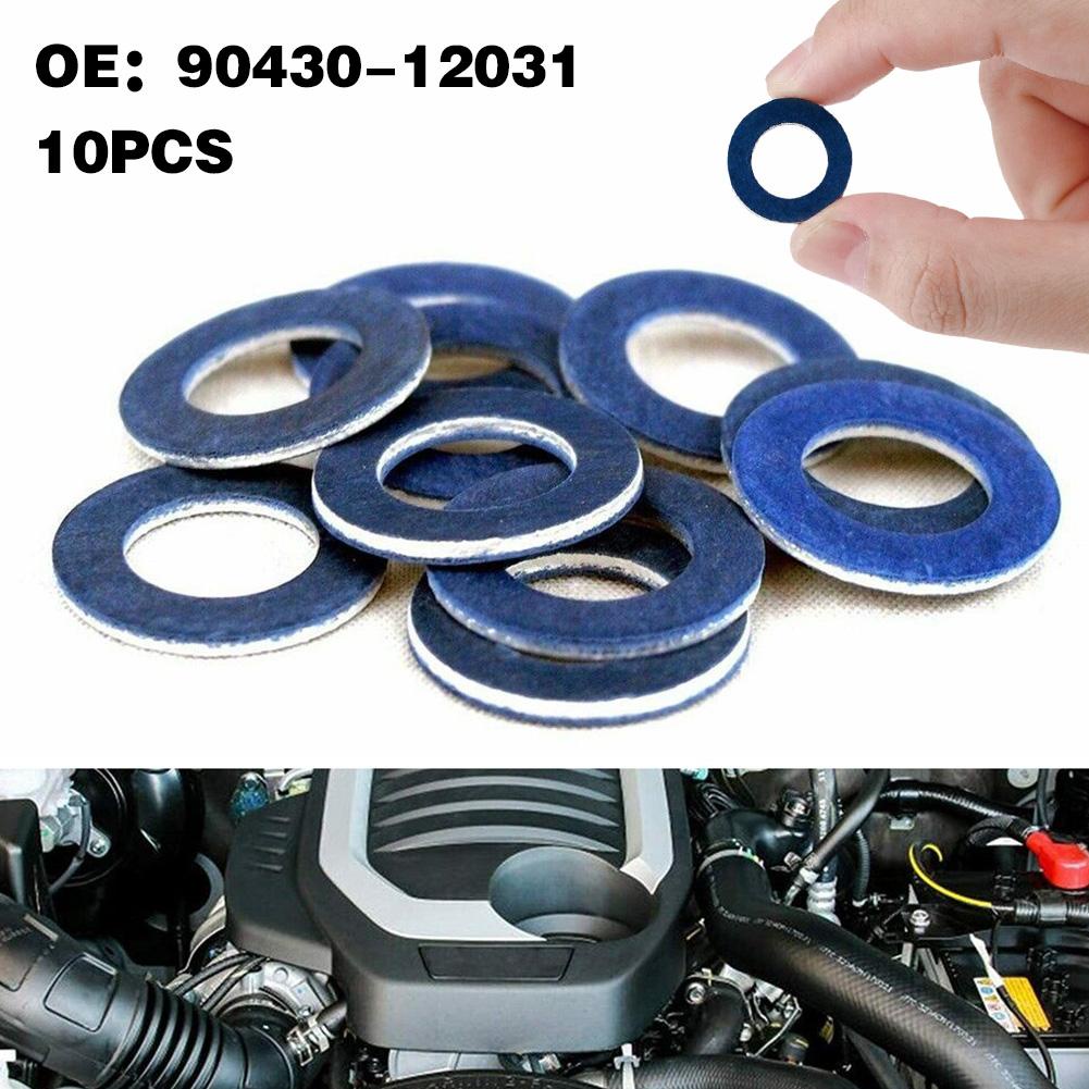 10Pcs Car Engine Thread Oil Drain Sump Plug Gaskets Washer Screw Washer ...