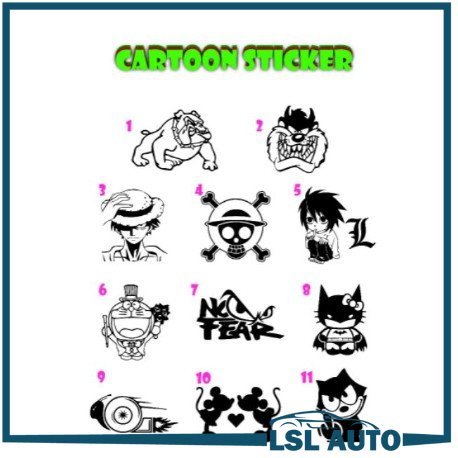 Cartoon Sticker Luffy One Piece Death Note L | Shopee Malaysia