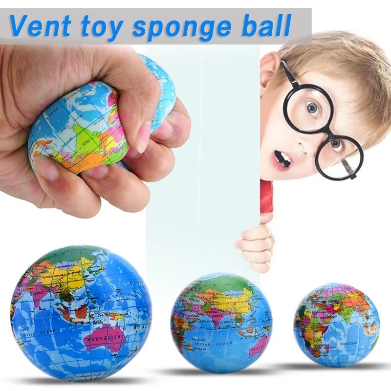Adult Kids Novelty Handheld Decompression Toys / Funny Mini Earth Foam ...