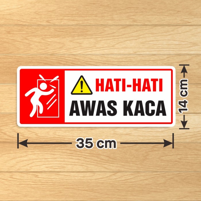 Beware of Glass Sign Stickers, Beware of Glass Wall Door Mark Label ...