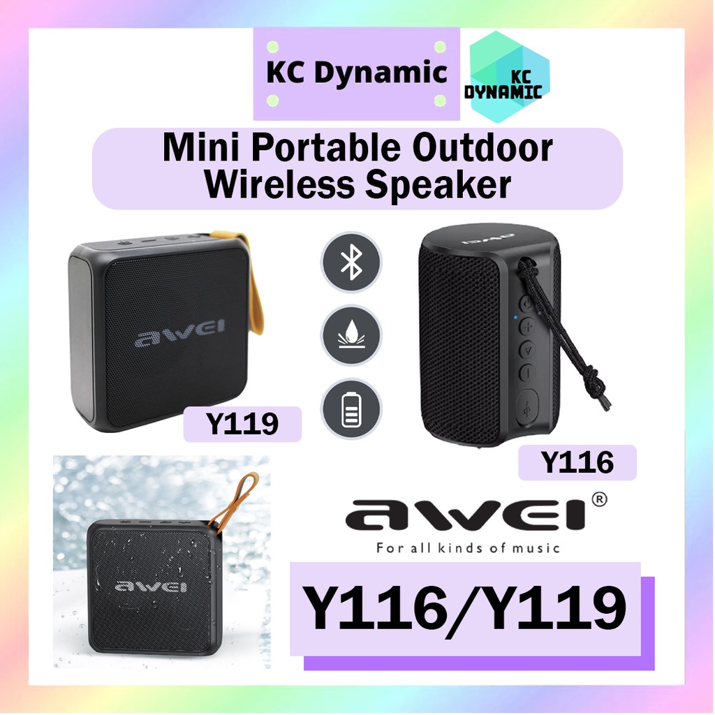 Awei Y116 TWS Wireless Speaker Outdoor Awei Y119 Mini Portable ...