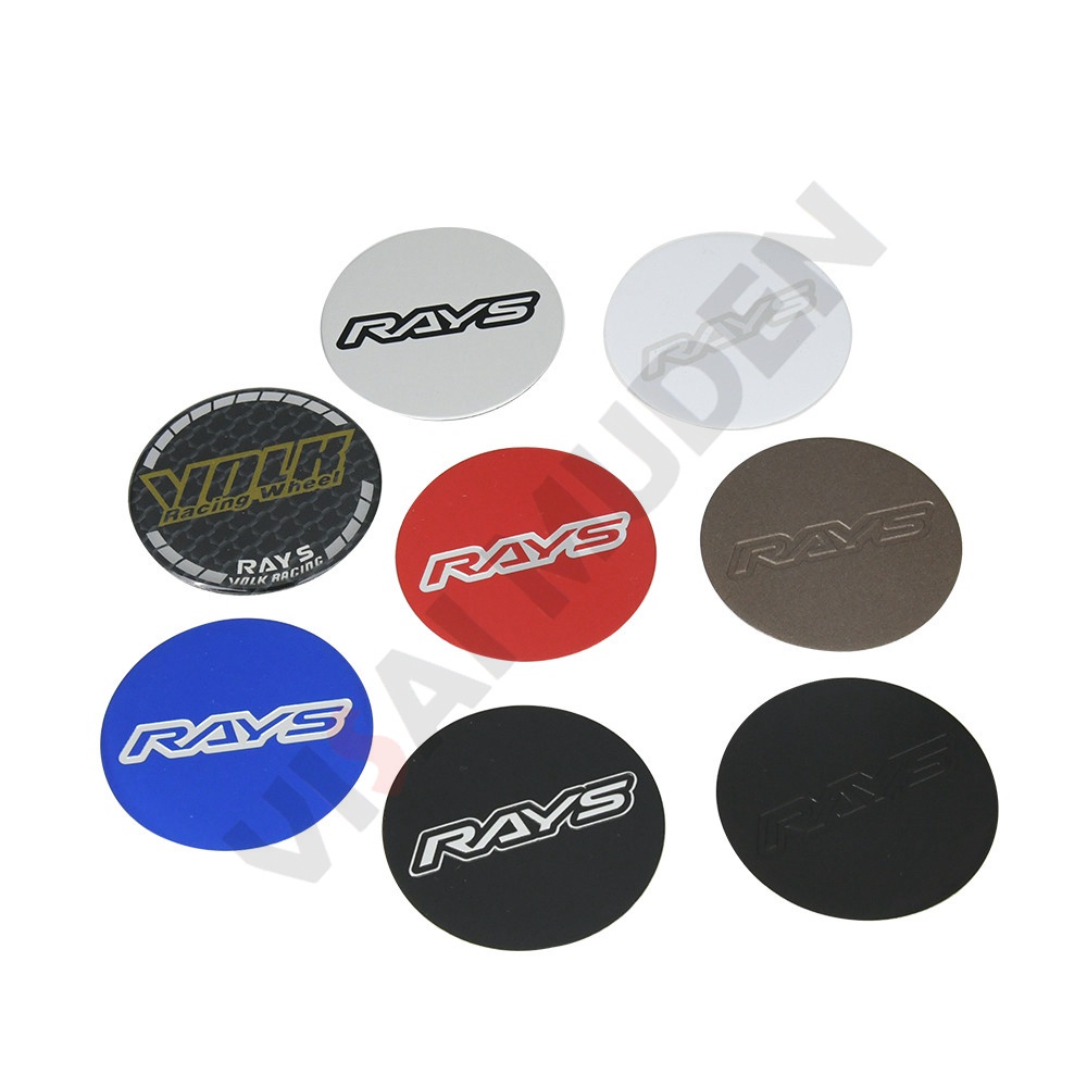 INT 4PCS 60MM RAYS Center Rim Cap VOLK RACING Logo Emblem Stickers Cap ...