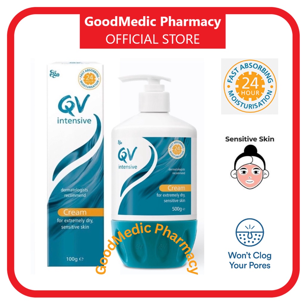EGO QV Intensive Cream 500g /100g ( Suitable for very Dry & Sensitive ...