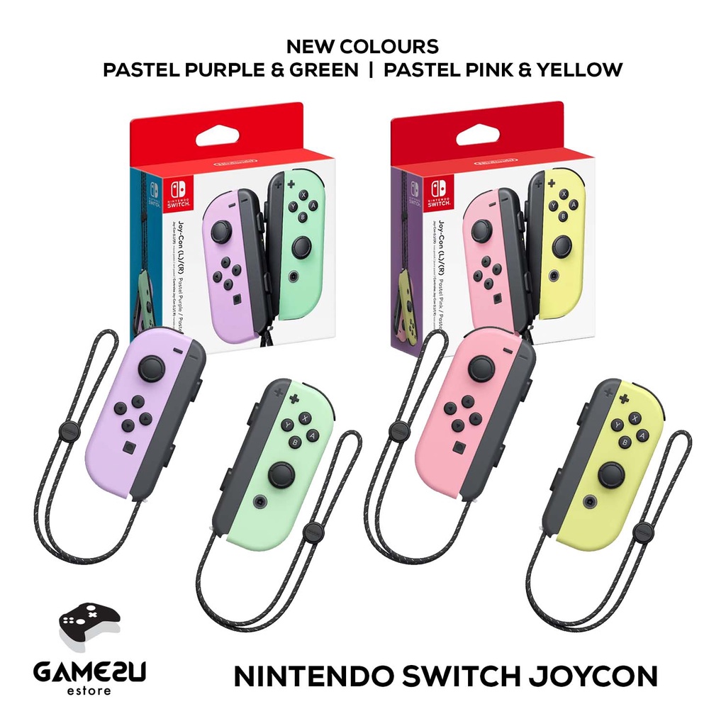 (READY STOCK) Nintendo Switch Joycon Controllers (Pastel Purple / Green ...