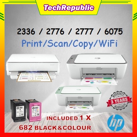 HP DeskJet Ink Advantage 2135 / 2336 / 2776 / 2777 / 6075 / 682 Black / Colour Wireless WIFI All ...