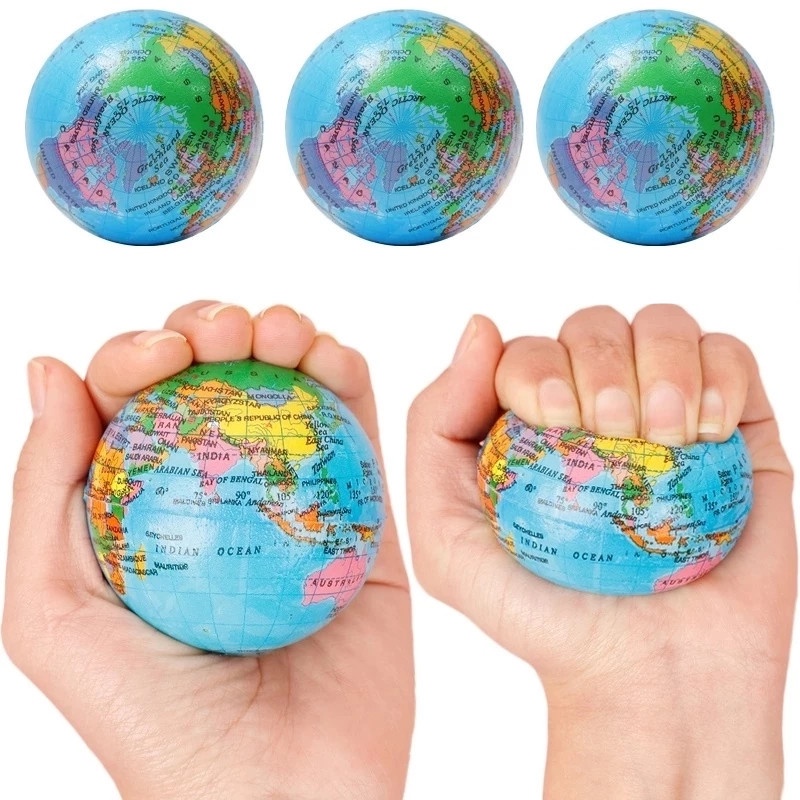 World Map Stress Relief Squeeze Balls Toys / Adult Kids Novelty ...
