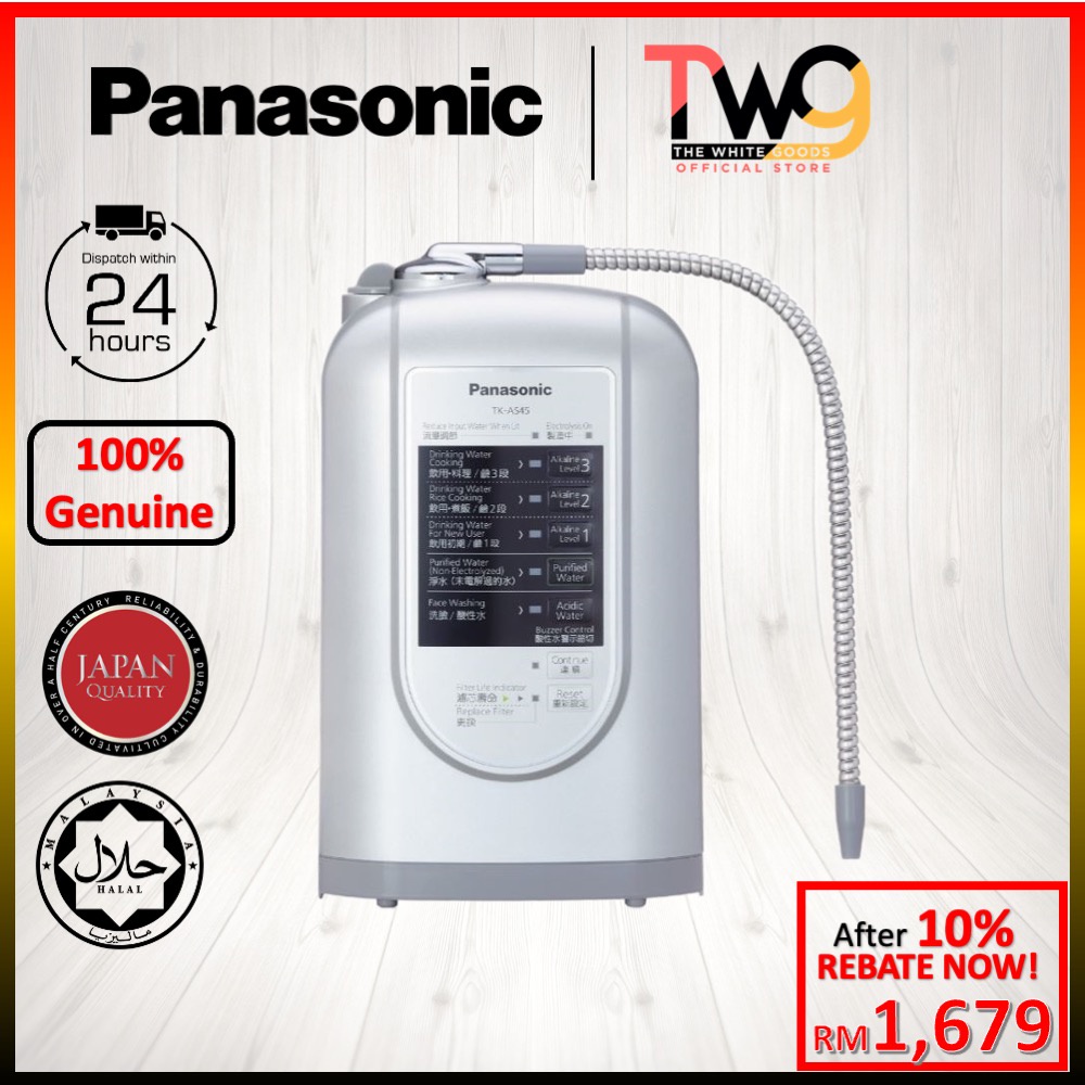 Panasonic TK-AS45 Alkaline Water Purifier Water Filter 4 Stage ...