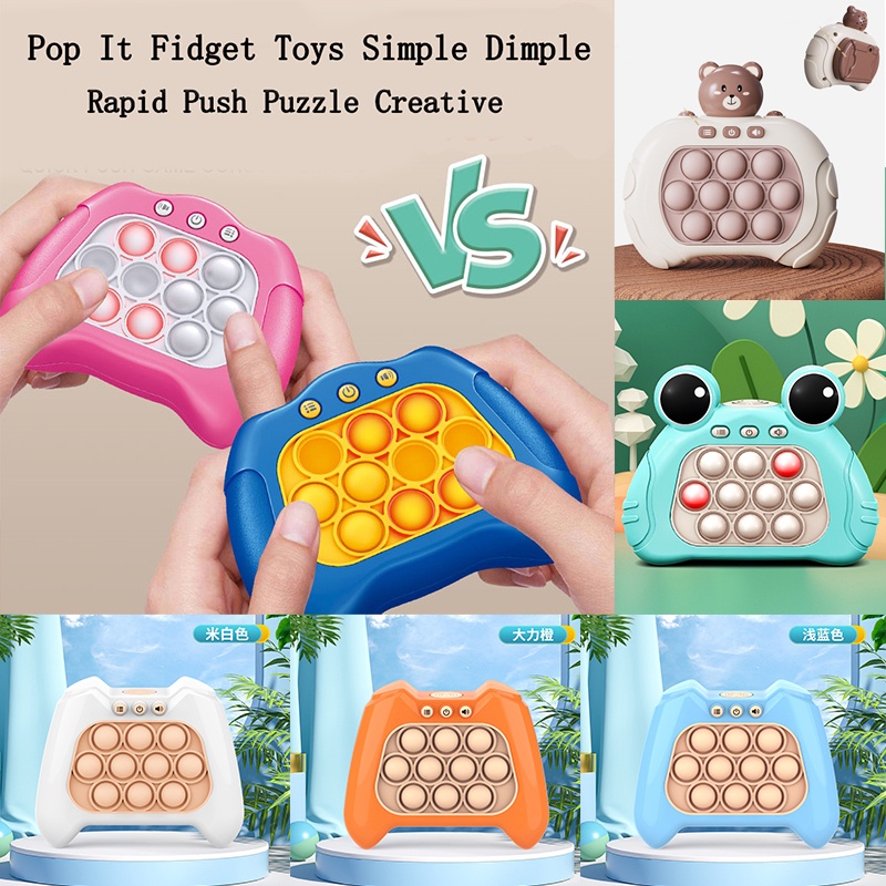 Pop It Whack A Mole Electronic Light Up Handheld Quick Push Game ...