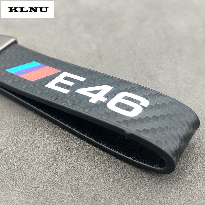 KLNU High Grade Carbon Fiber Leather Luxury Women Car Keychain For BMW ...