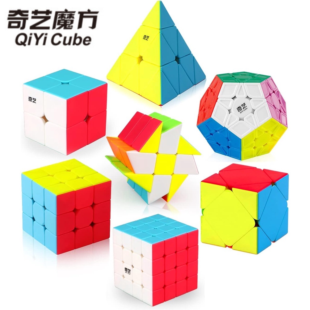 Qiyi Speed Cube 2x2 3x3 4x4 Windmill Megaminx Pyramid Cube and Skewb ...