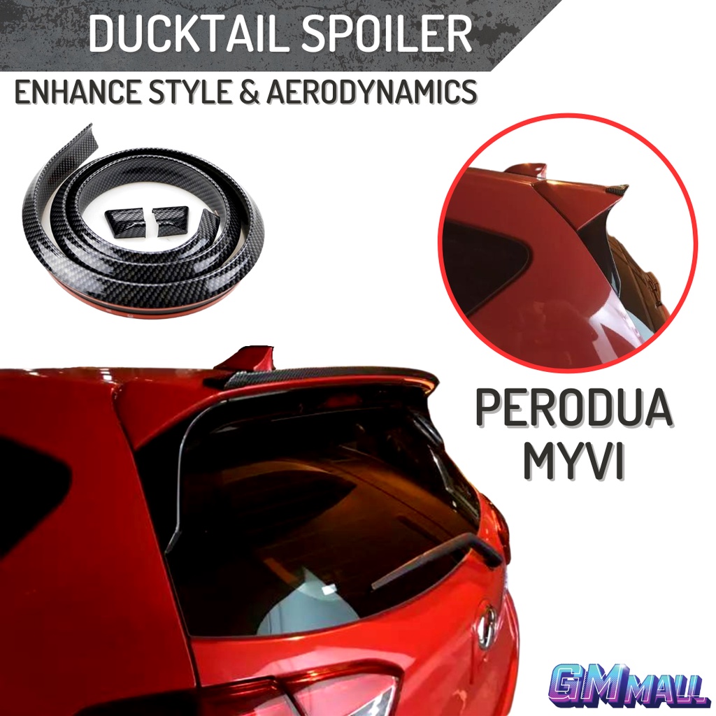 PERODUA MYVI SAMURAI REAR BOOT BONNET DUCKTAIL SPOILER Rubber Bumper ...